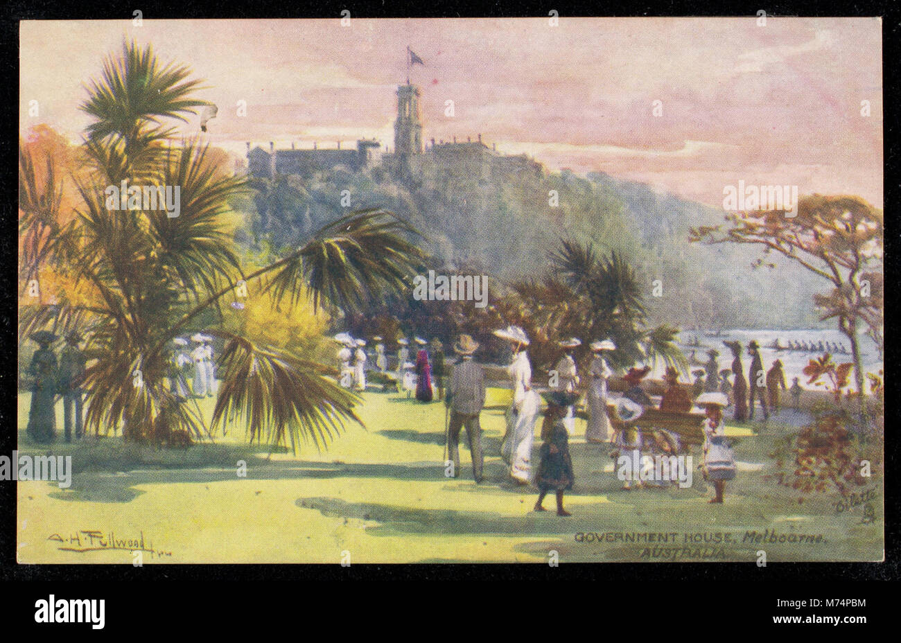 A photograph of Government House in Melbourne, Australia, showing the ...