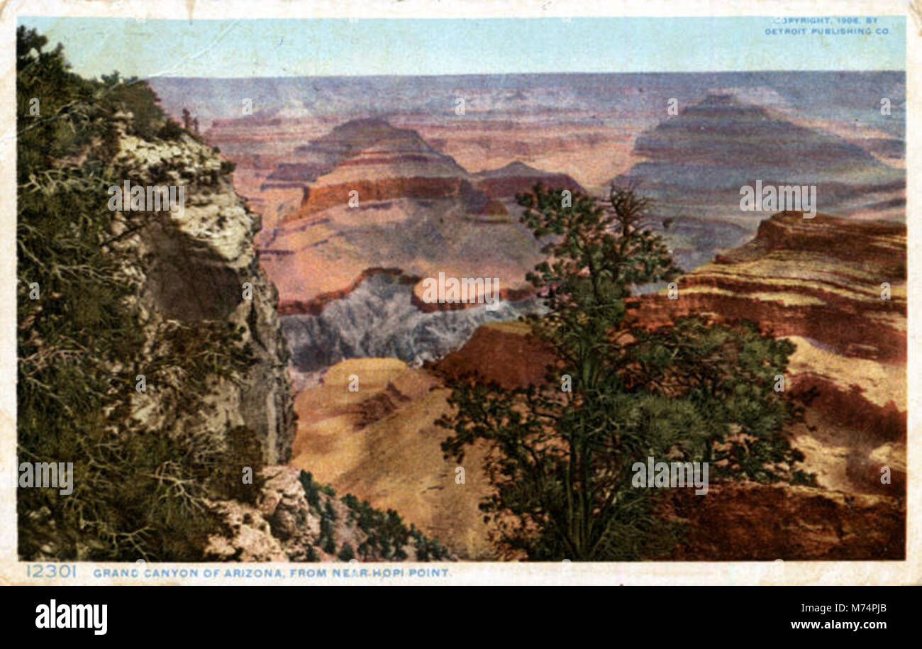 A photograph of the Grand Canyon in Arizona, viewed from near Hopi ...