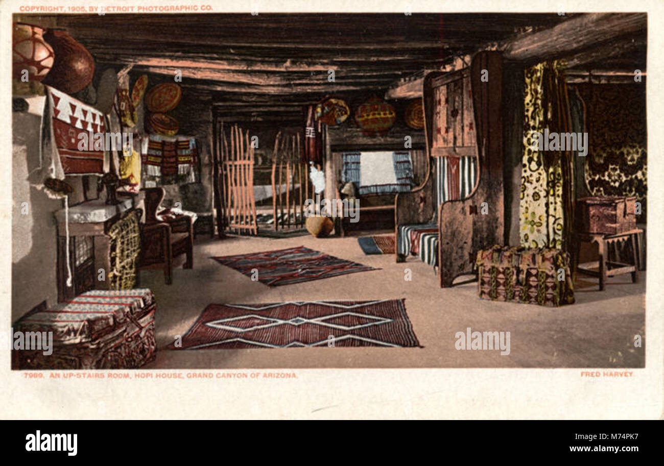 The image depicts an upstairs room in Hopi House, located at the Grand ...