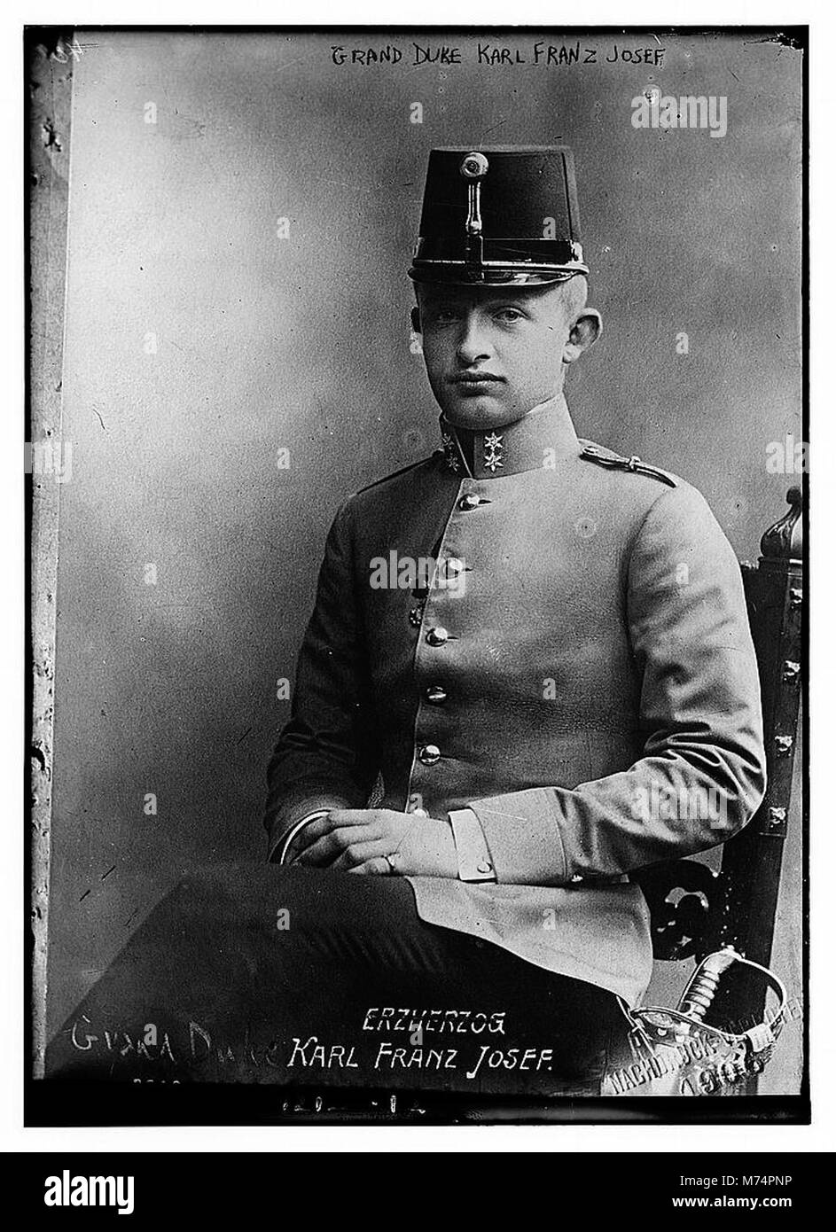 A formal portrait of Grand Duke Karl Franz Josef, showcasing his royal ...