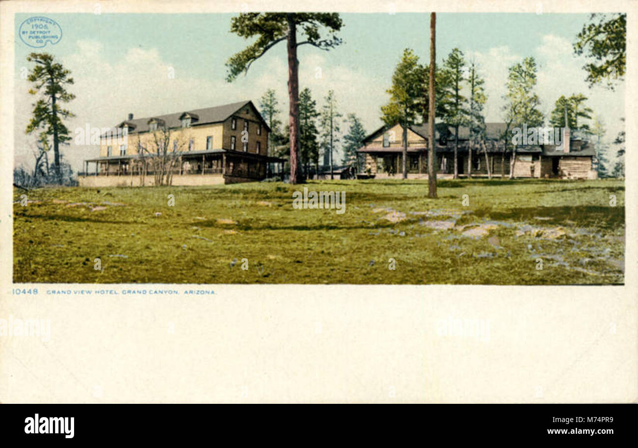 A historic image of the Grand View Hotel, known for its scenic location ...