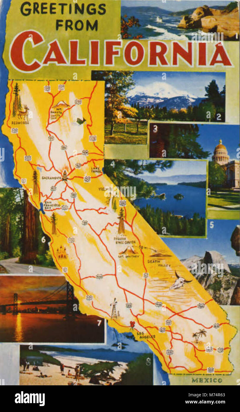 Greetings from california hi-res stock photography and images - Alamy