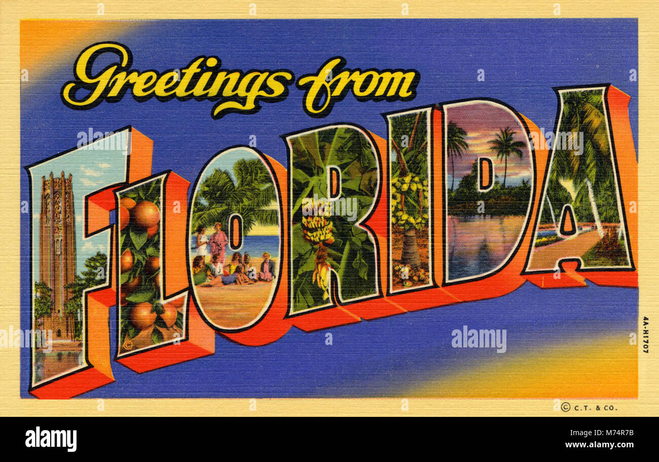 Florida postcard hi-res stock photography and images - Alamy