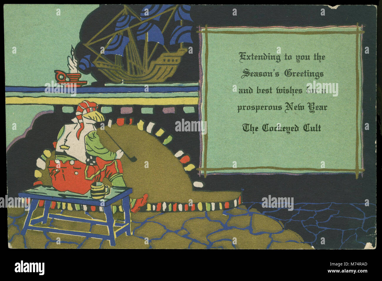 Photograph of a vintage greeting card. LCCN number NBY 989 Stock Photo ...