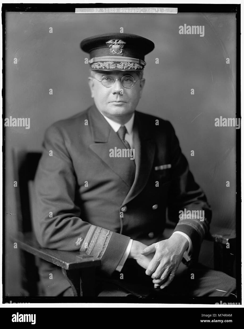 A portrait of Admiral L. Gregory, a high-ranking naval officer ...