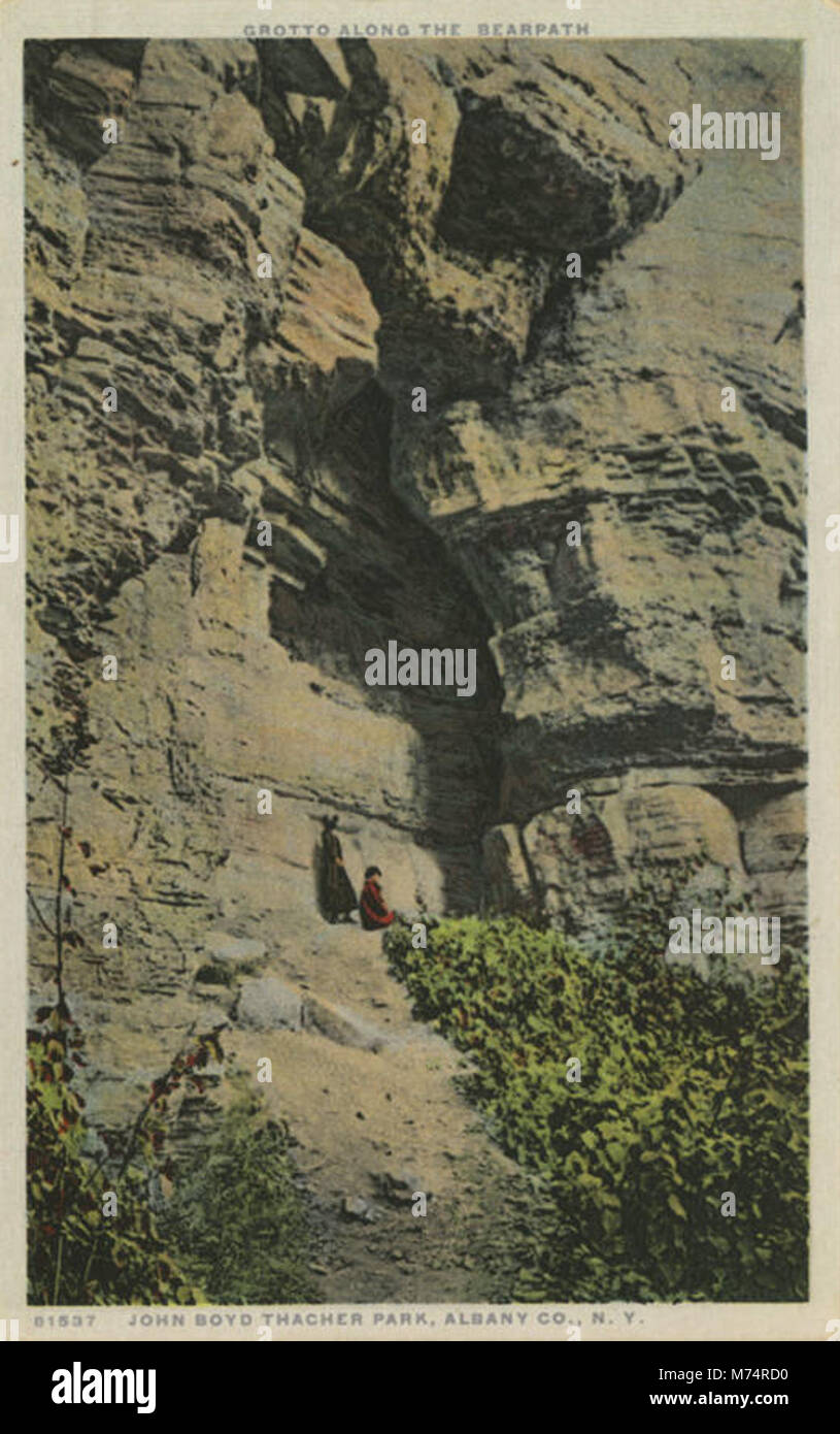 The Grotto along the Bearpath in John Boyd Thacher Park is a scenic ...