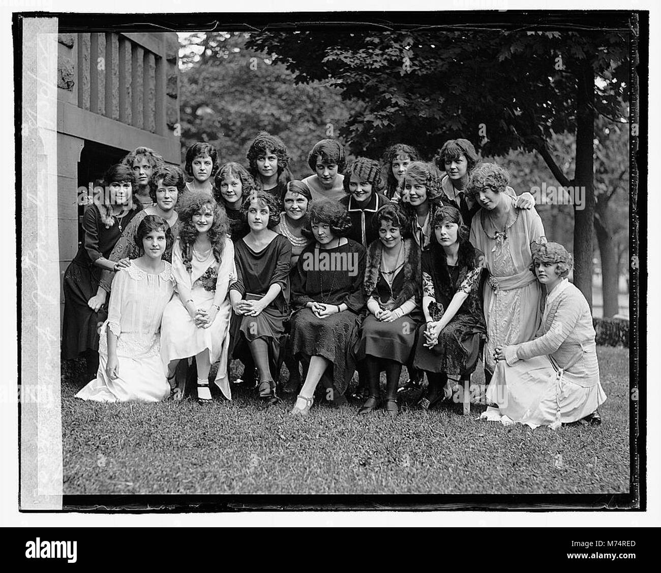A group portrait of several women, captured on August 30, 1922 ...
