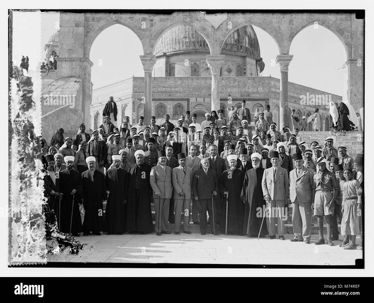 A group of schoolboys, along with the Mufti of Jerusalem and other ...
