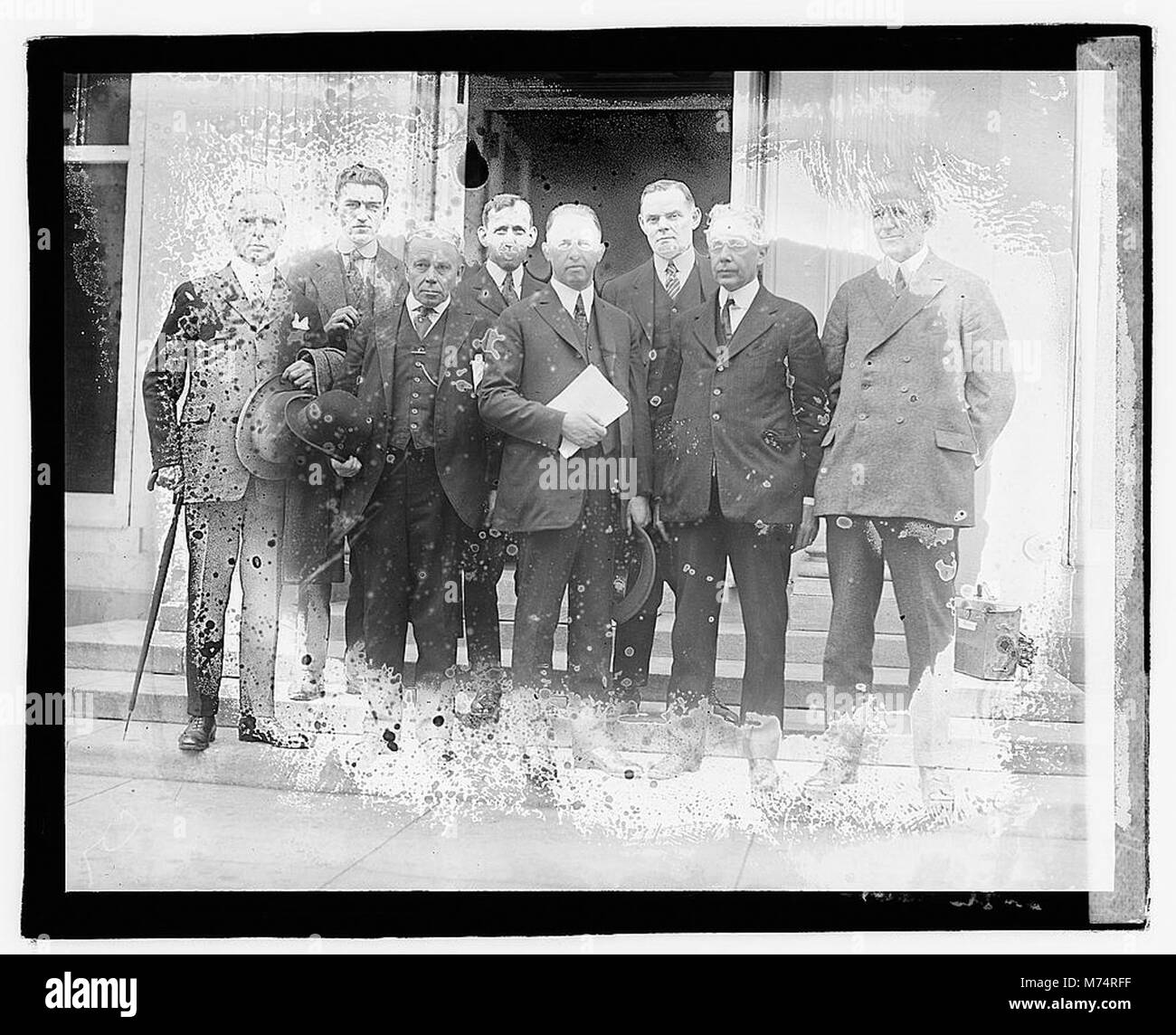 A photograph showing a group of unidentified men from an unknown ...