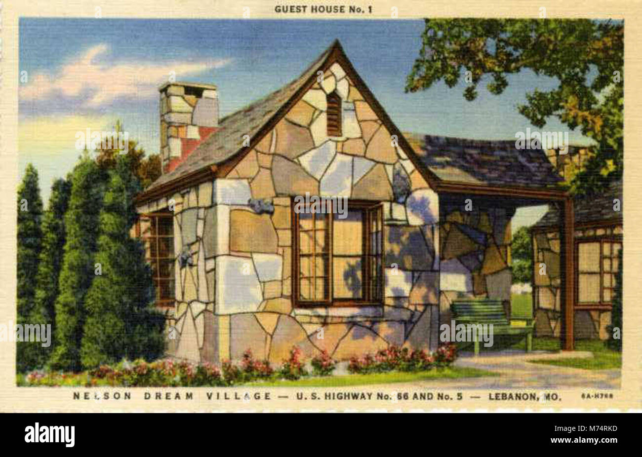 A photograph of Guest House No. 1 in Nelson Dream Village, located on U ...