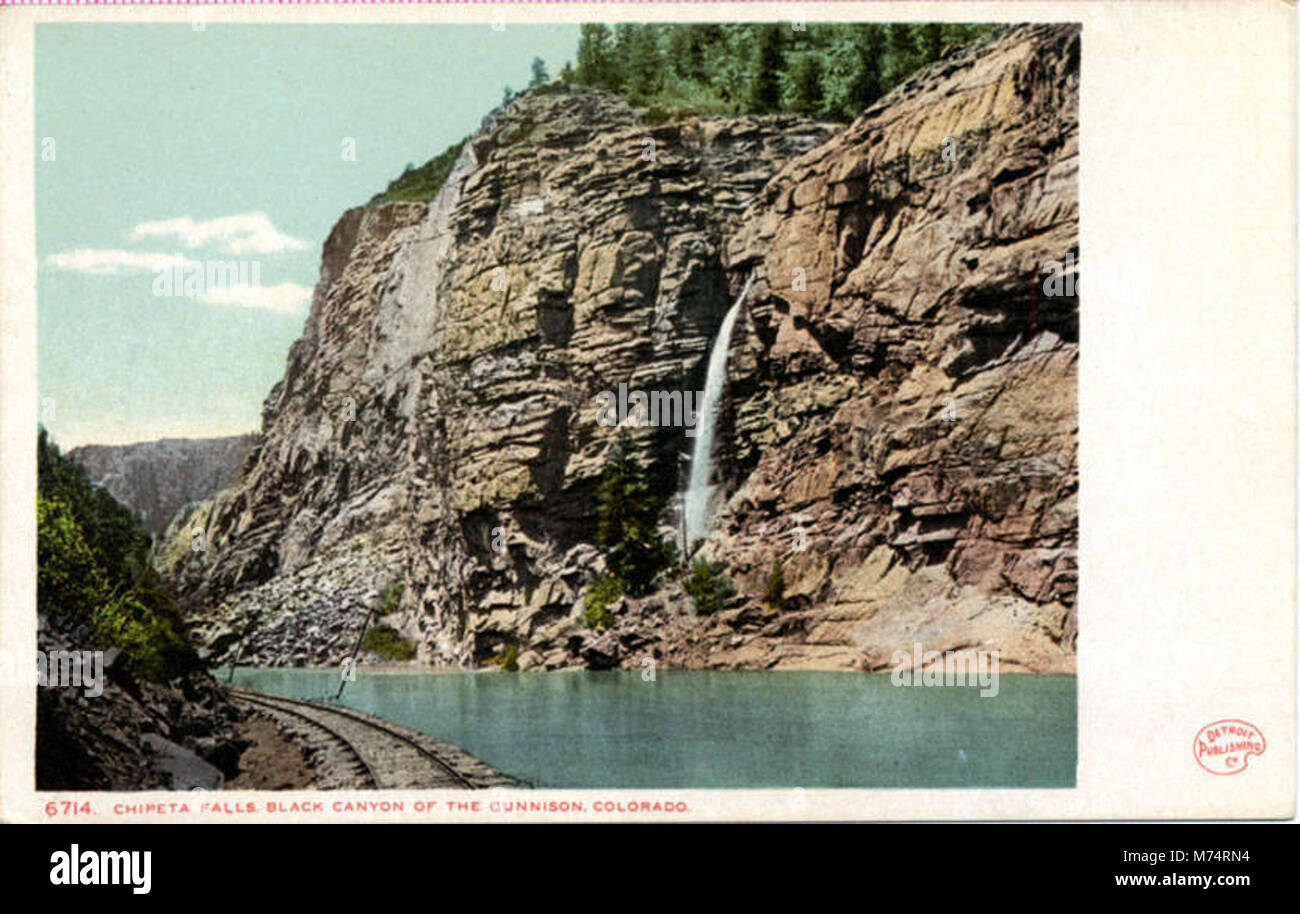 A photograph of Chipeta Falls located in the Black Canyon of the ...