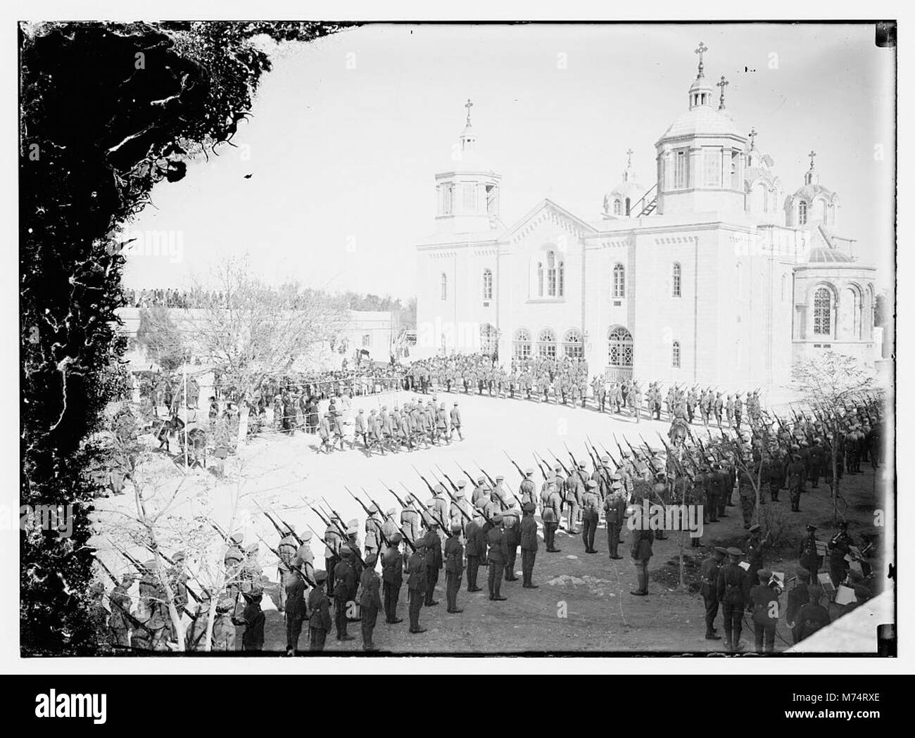 A historic photograph of General Allenby's parade and investiture ...