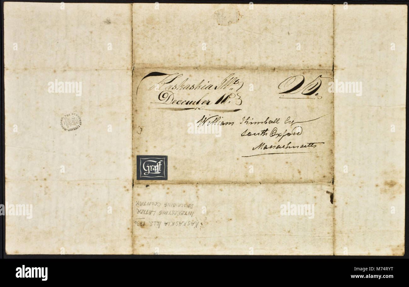 A historical letter written by H. Loomis to William Kimball of South ...