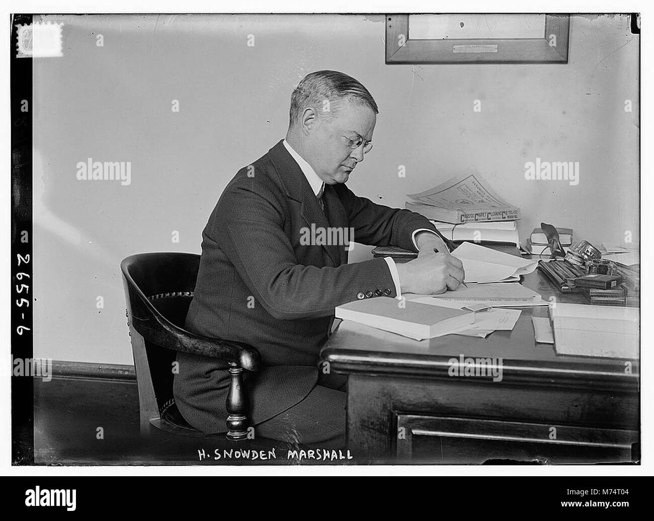 This photograph depicts H. Snowden Marshall, offering insight into his appearance and role in ...
