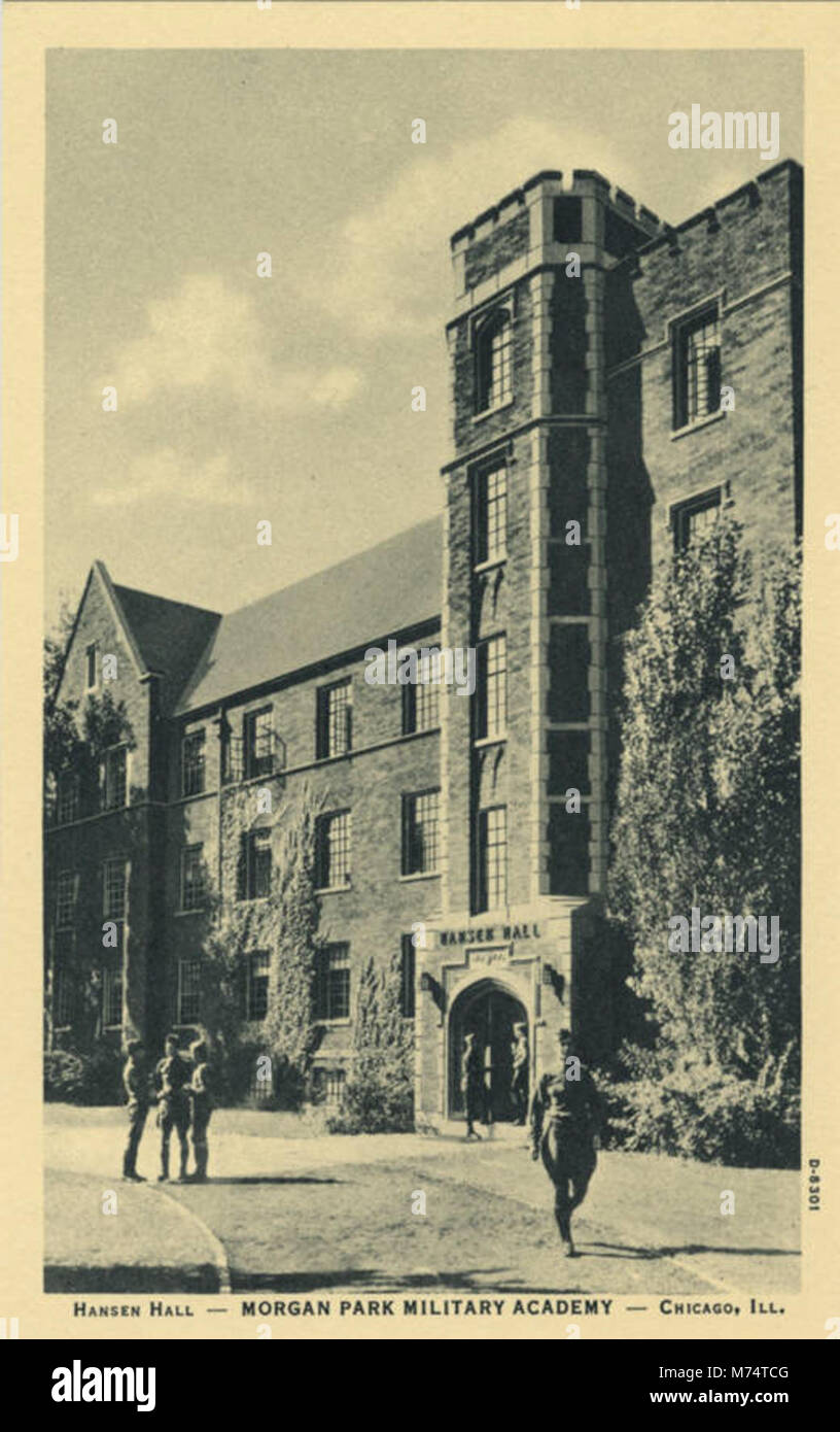 A photograph of Hansen Hall at Morgan Park Military Academy in Chicago ...