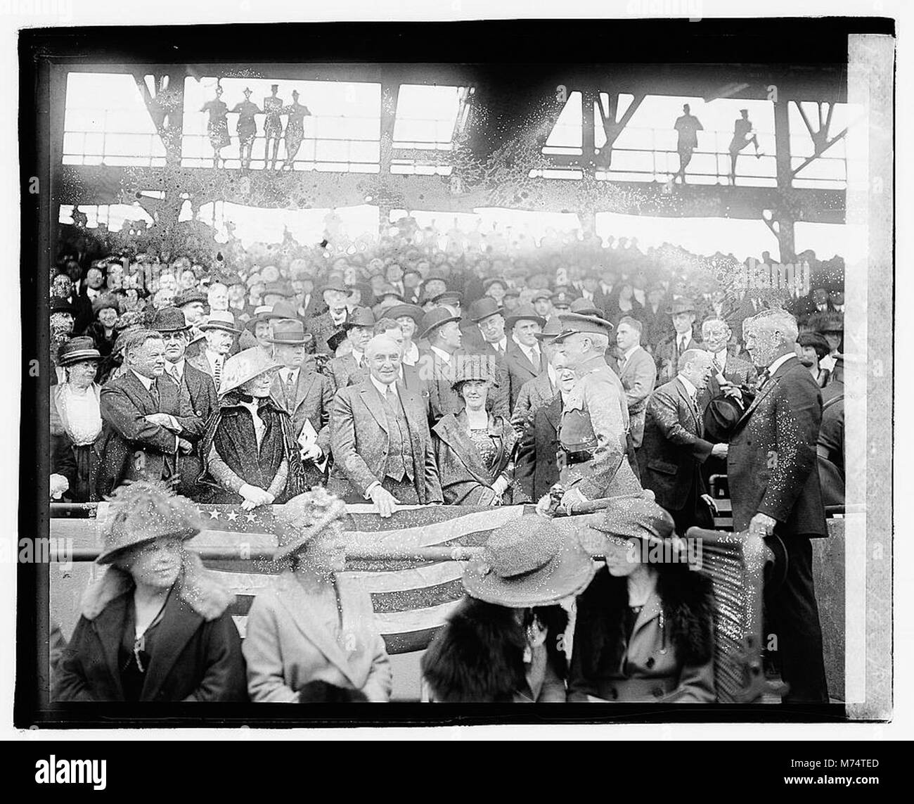 The image depicts the opening game of the 1921 Harding, marking an ...