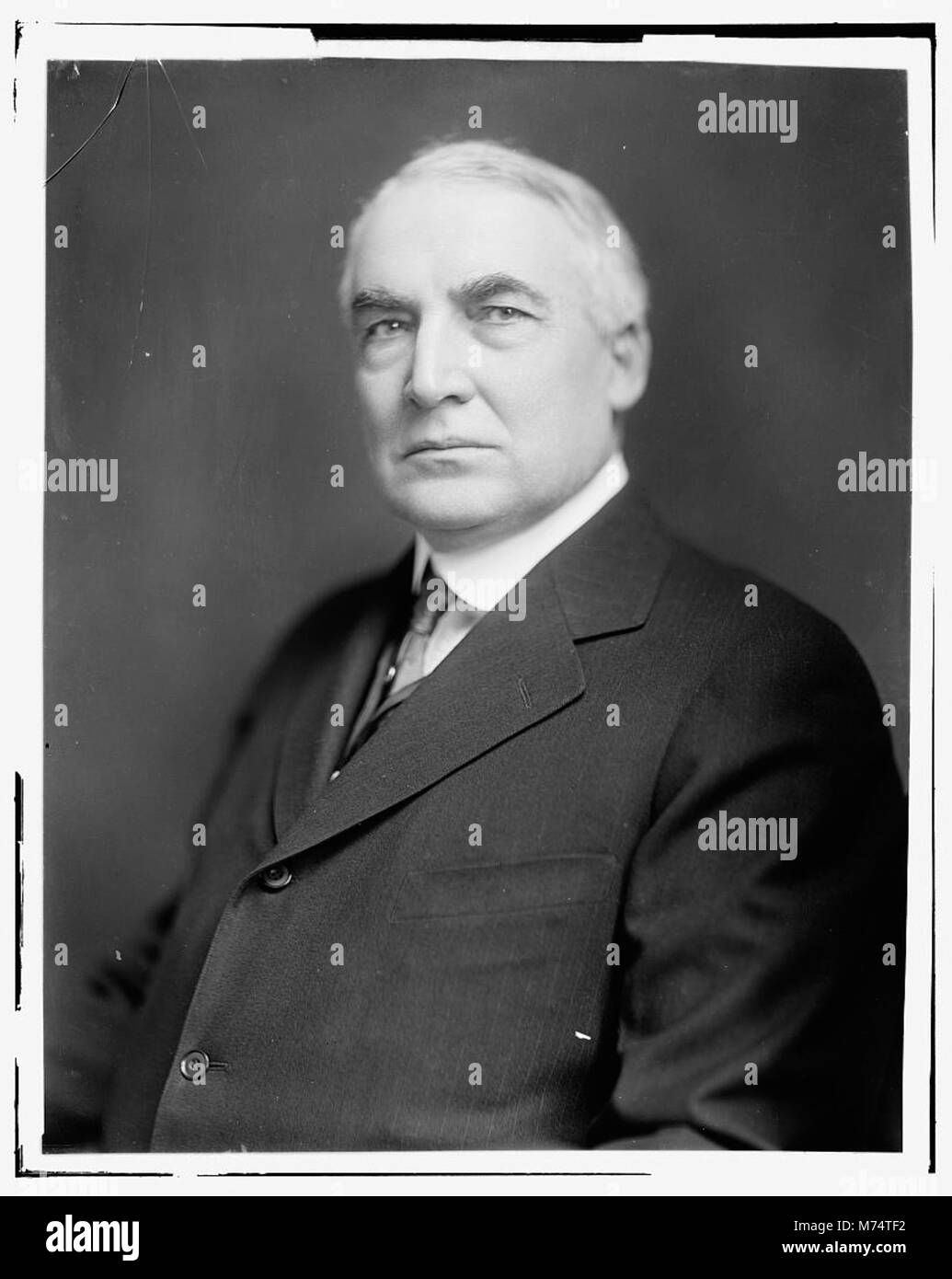 This image is a portrait of Warren G. Harding, the 29th President of ...