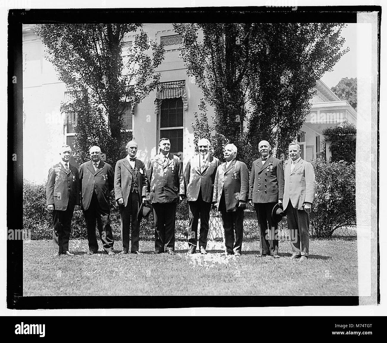 A photograph depicting Harding and the President's own Garrison ...