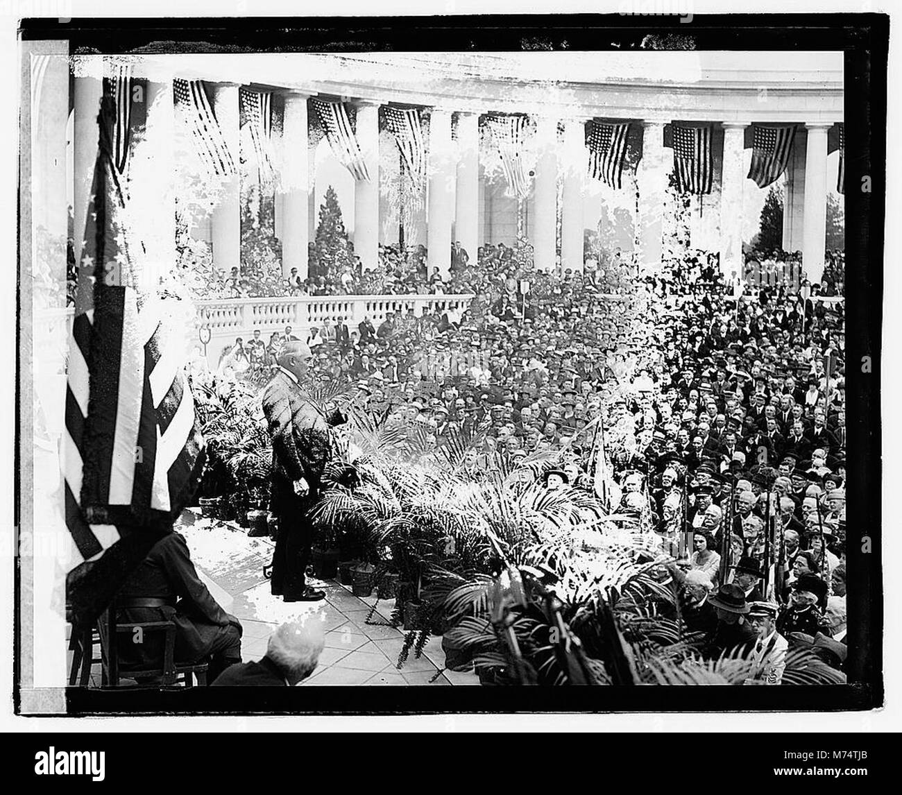 This image shows President Warren G. Harding at Arlington National ...