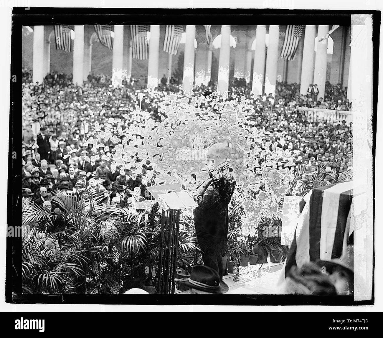 A photograph of President Warren G. Harding at Arlington National ...