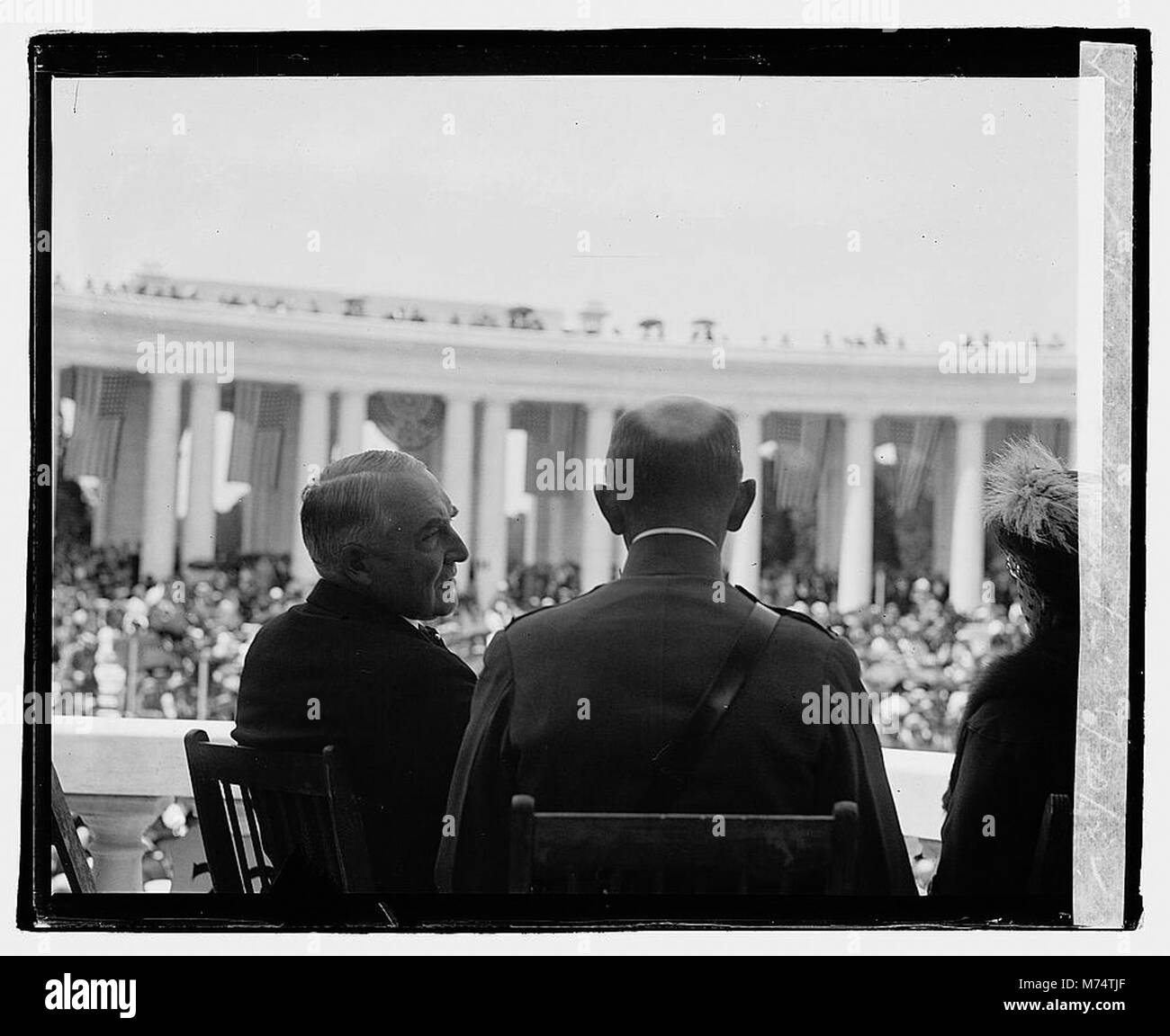 A photograph of President Warren G. Harding at Arlington National ...