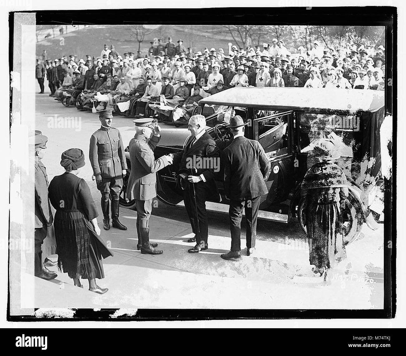 President Warren G. Harding is shown at Walter Reed Hospital on March ...