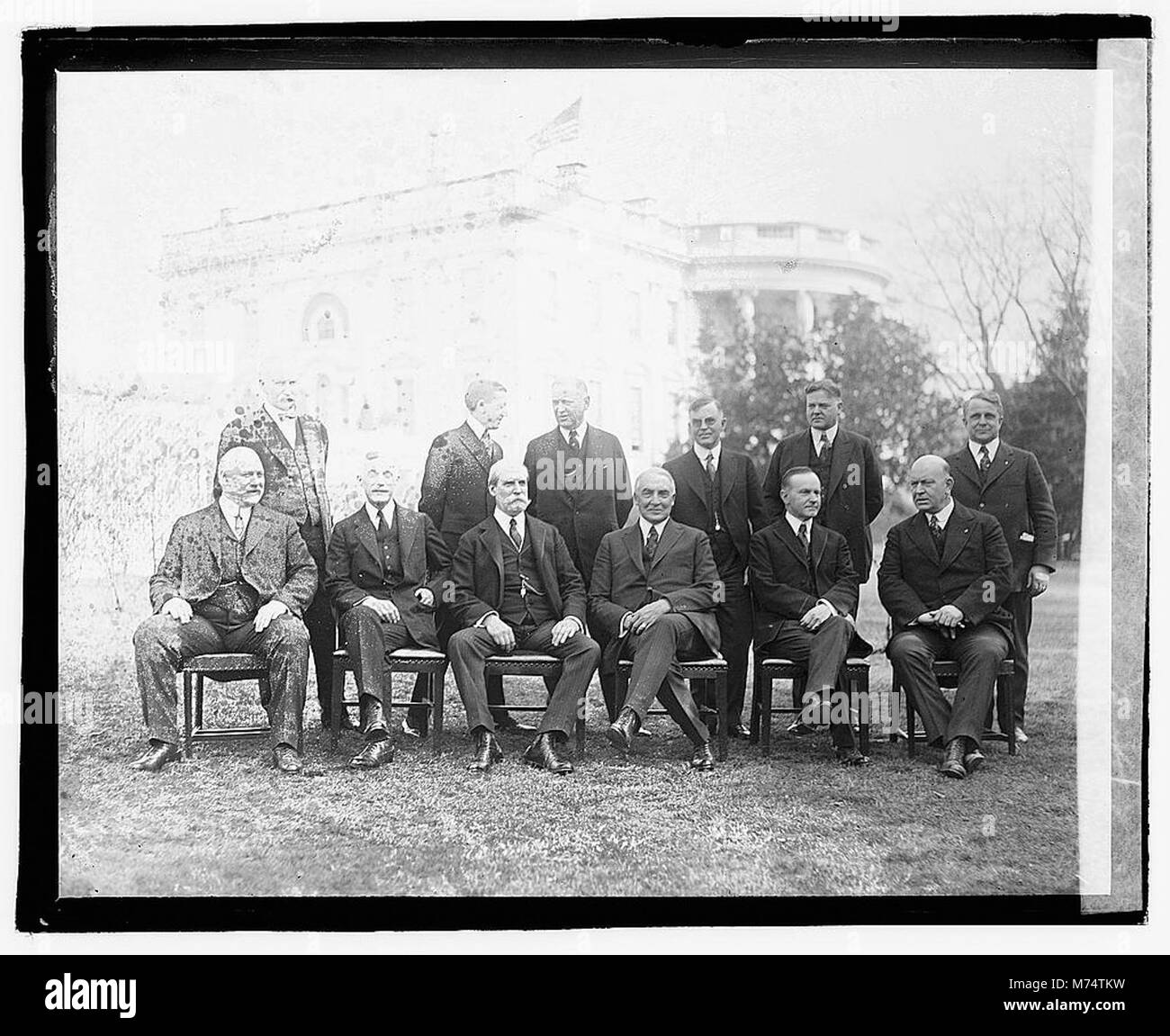 A historical photograph of President Warren G. Harding's cabinet ...