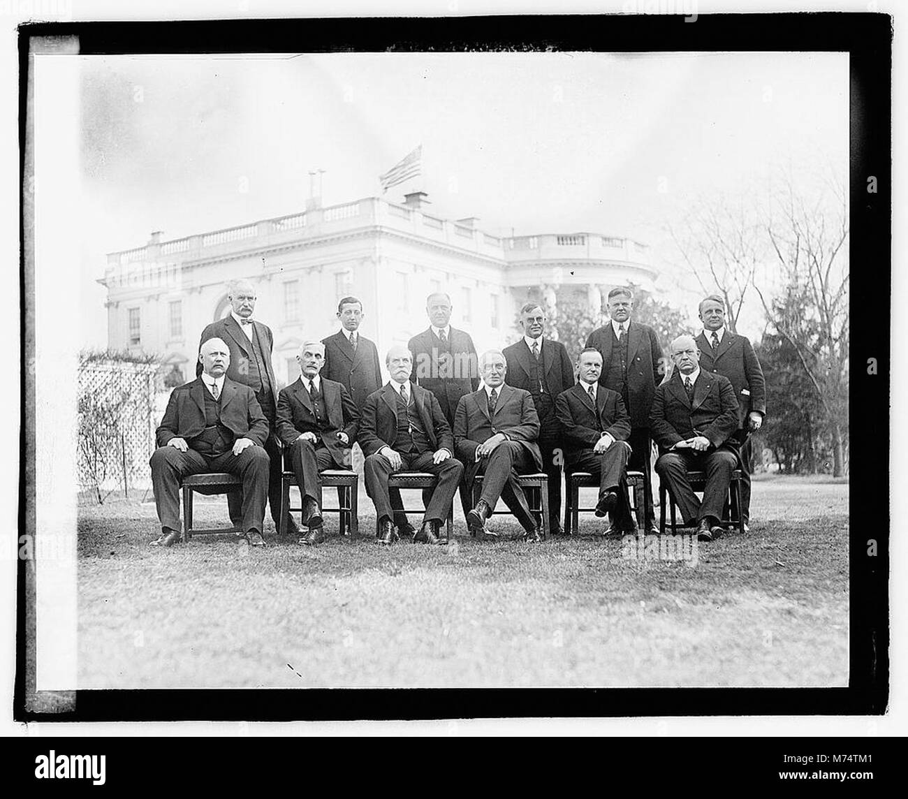 The photograph shows the Harding Cabinet outside, capturing a ...