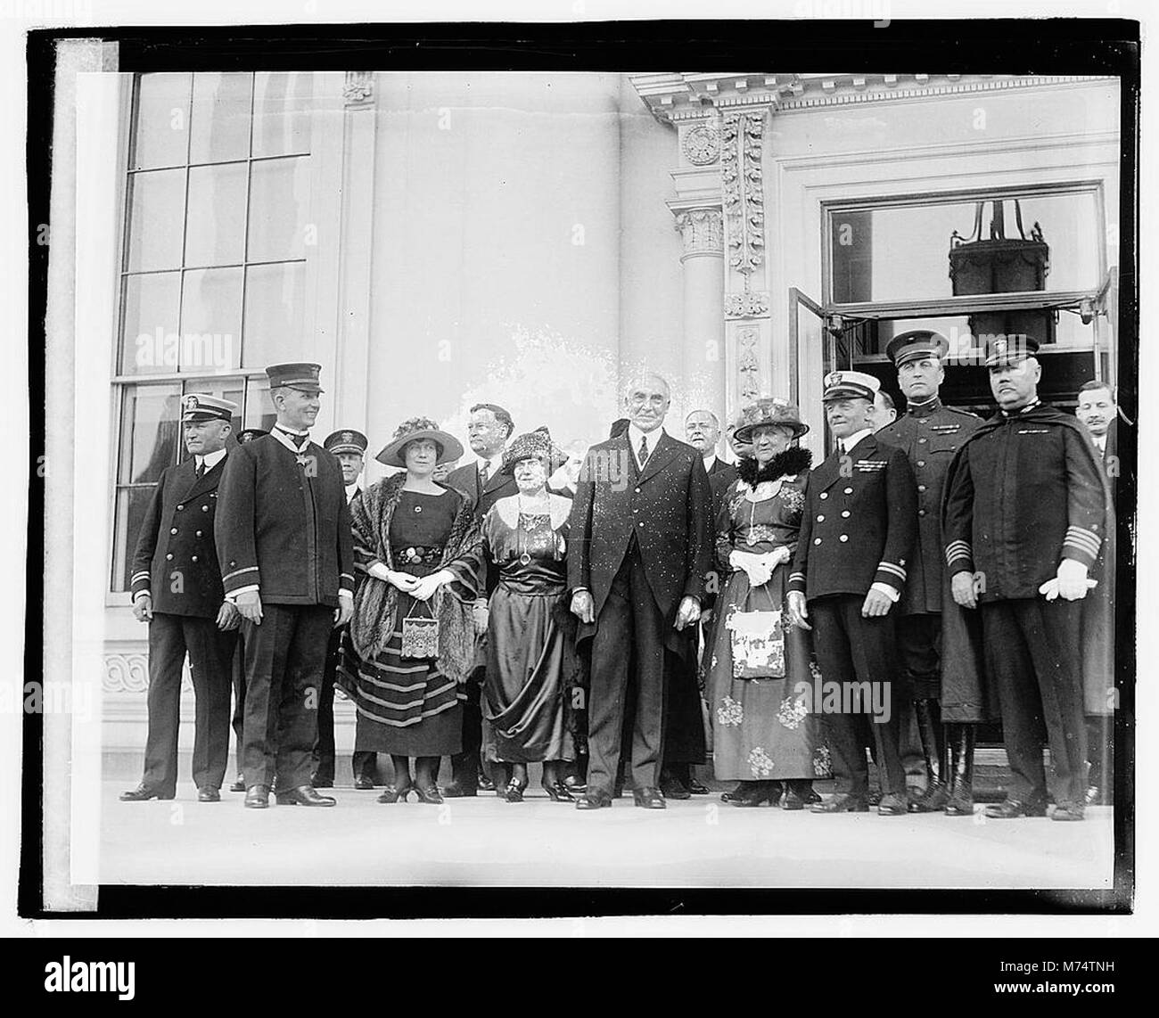 Photograph of President Warren G. Harding with a group of individuals ...