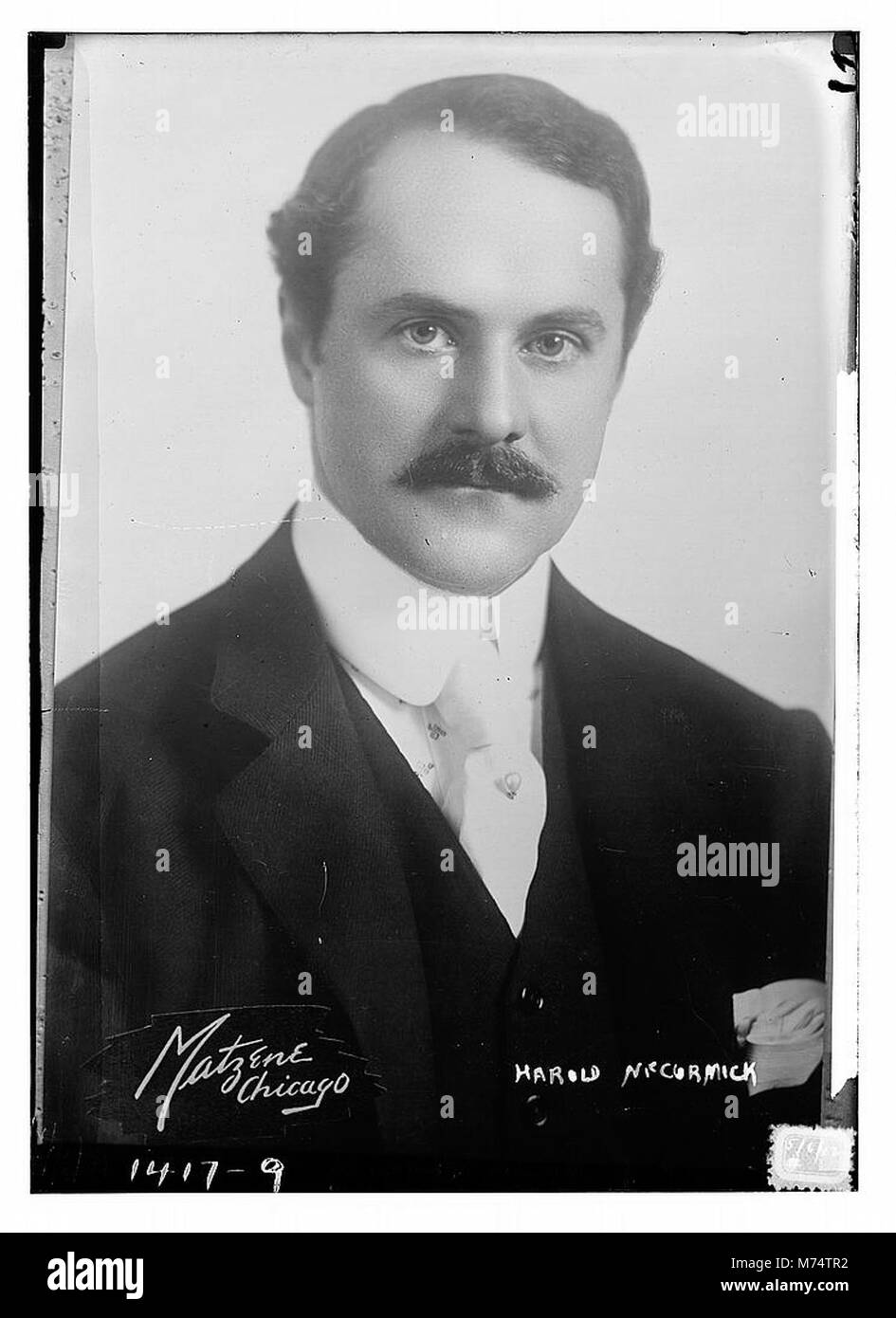 A portrait of Harold McCormick, an American businessman, showcasing his ...