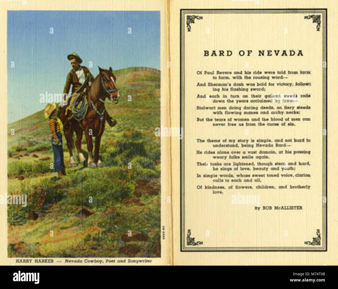 A portrait of Harry Harker, a notable Nevada cowboy, poet, and ...