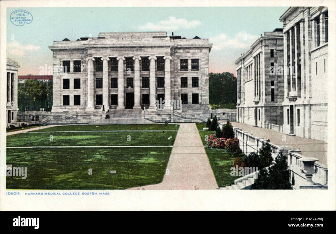 A historical image of Harvard Medical College, featuring the ...