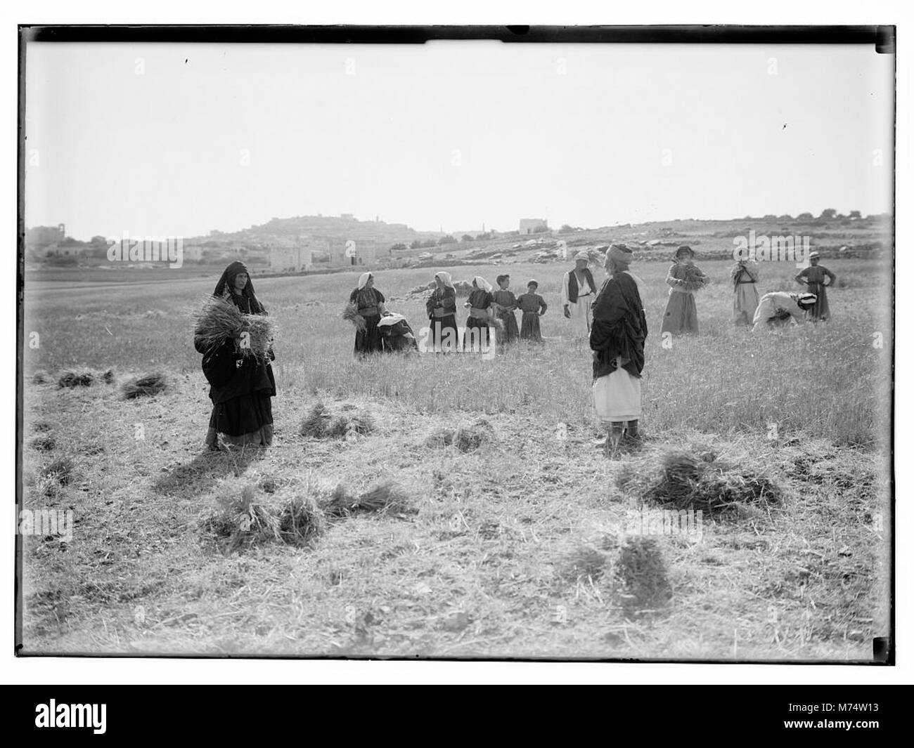 Scenes depicting the biblical story of Ruth and Boaz, focusing on the ...