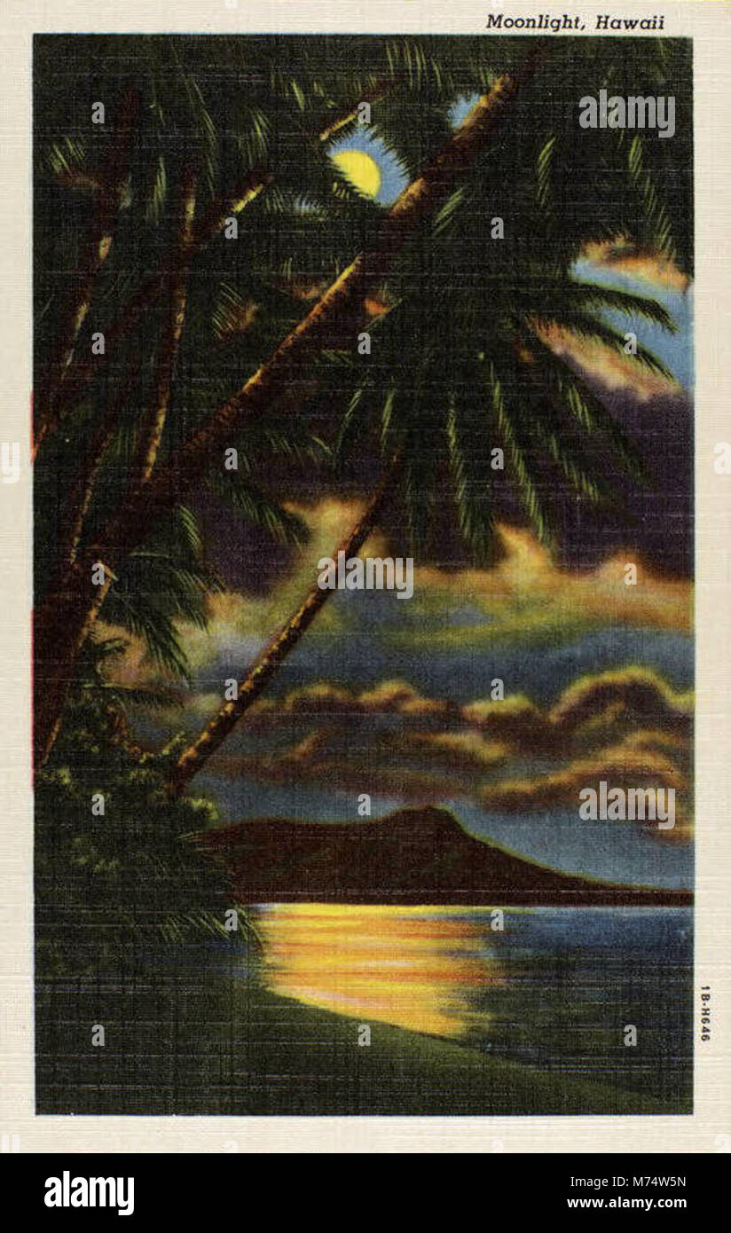 Hawaii - Moonlight (NBY 429873 Stock Photo - Alamy