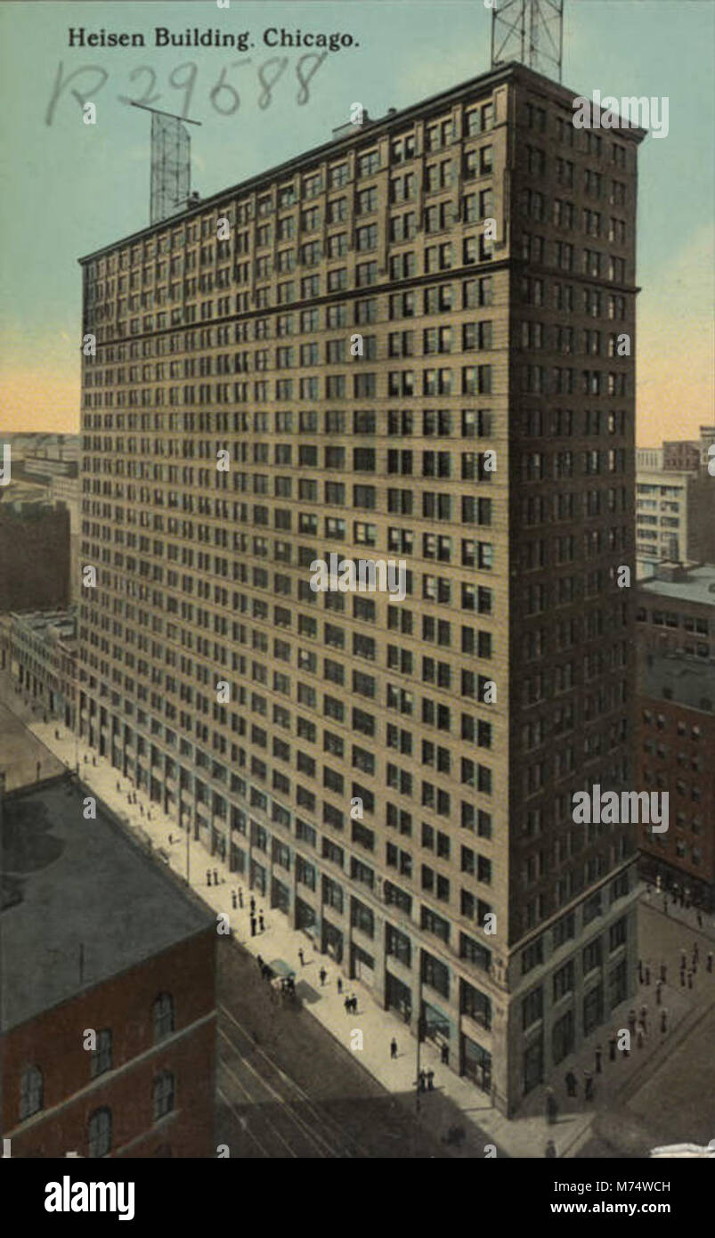 This image shows the Heisen Building in Chicago, Illinois, capturing ...