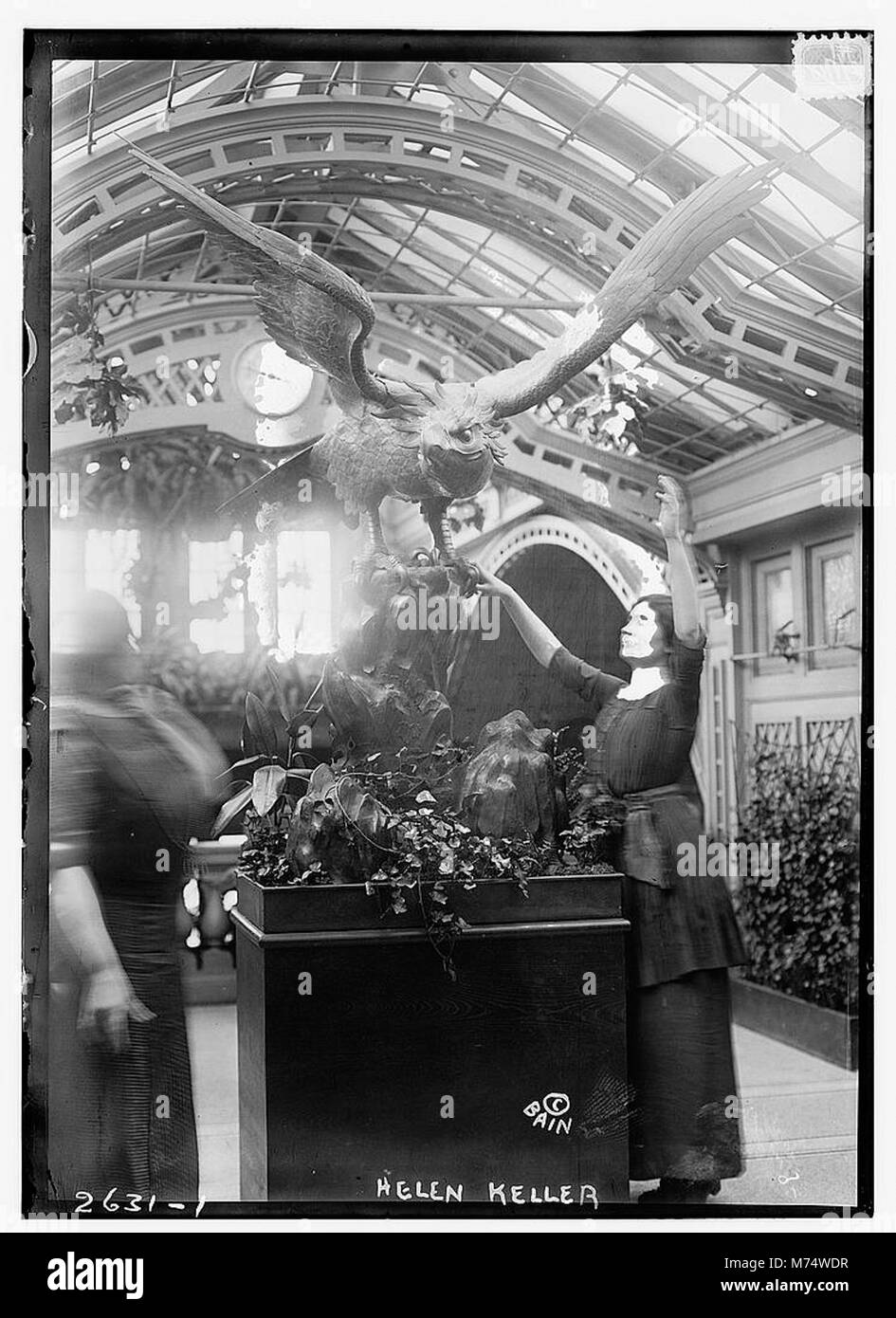 A famous photograph of Helen Keller, the renowned American author and ...