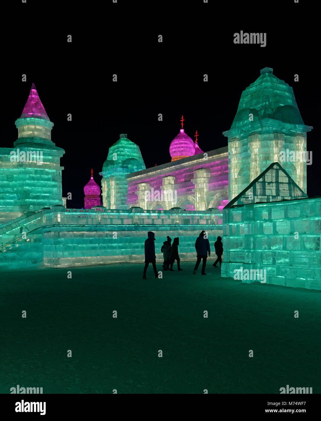 Ice buildings at the 2018 Harbin International Ice and Snow Sculpture ...