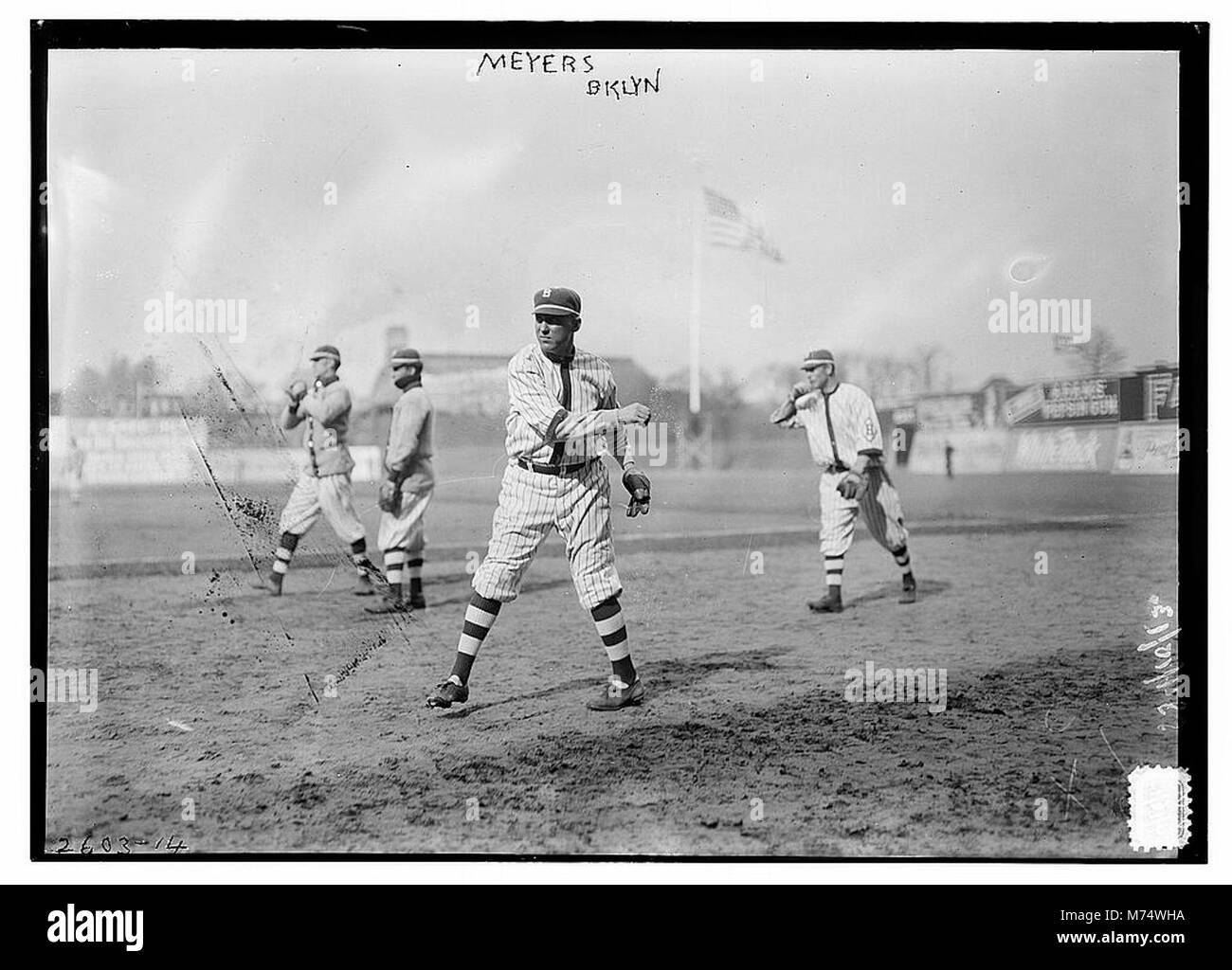 This image depicts Henry 'Hi' Myers, a baseball player from Brooklyn ...