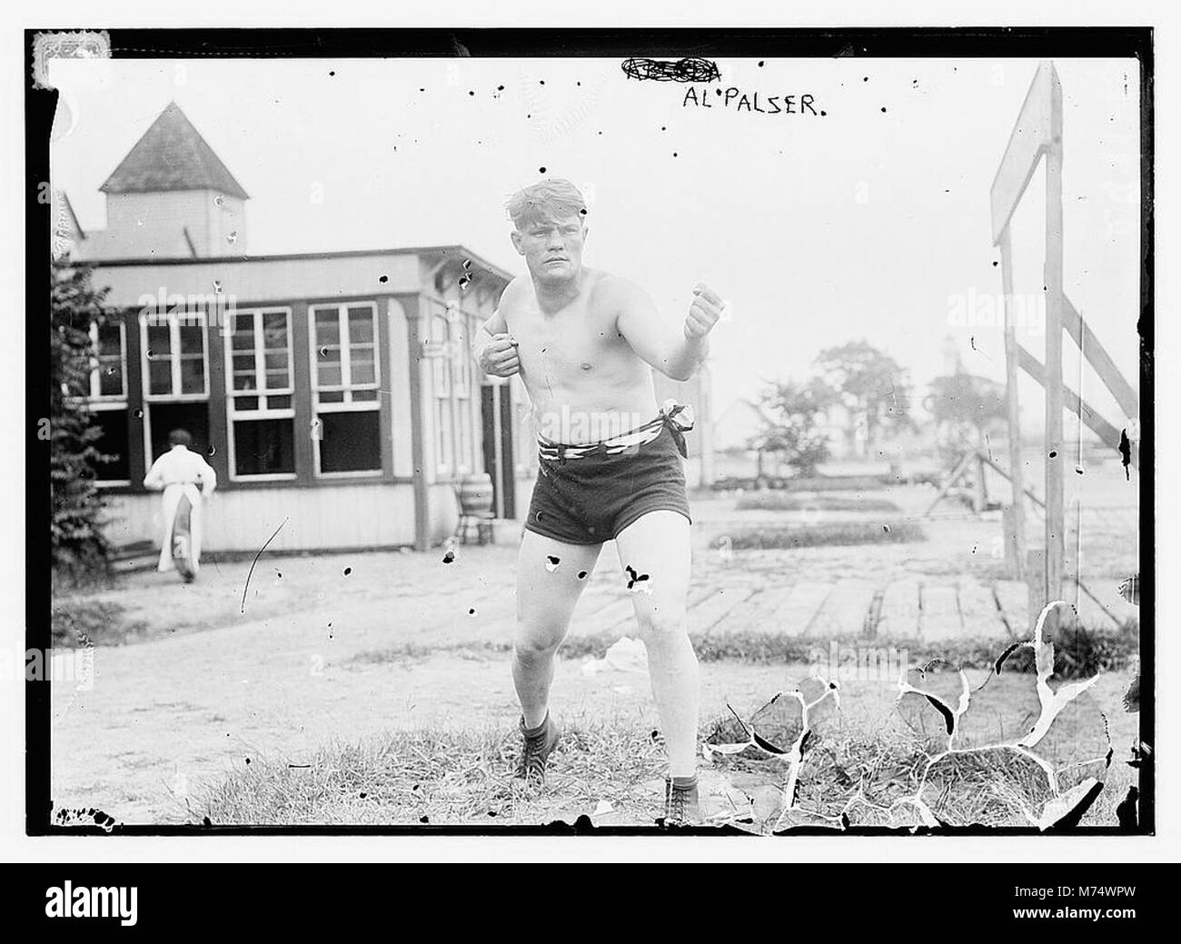 A portrait of Al Palzer, a prominent boxer known for his heavy-weight ...