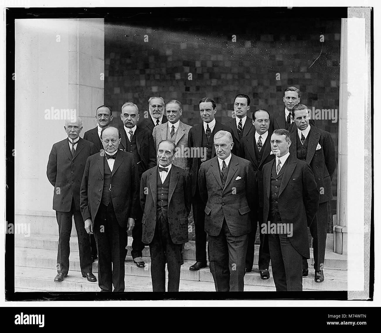 This photograph shows American delegates attending the Pan American ...
