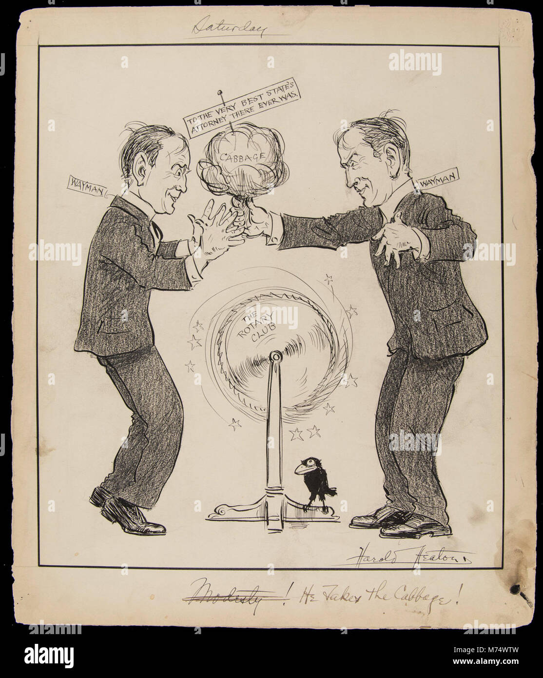 This 1910 image shows State's Attorney Wayman congratulating himself ...