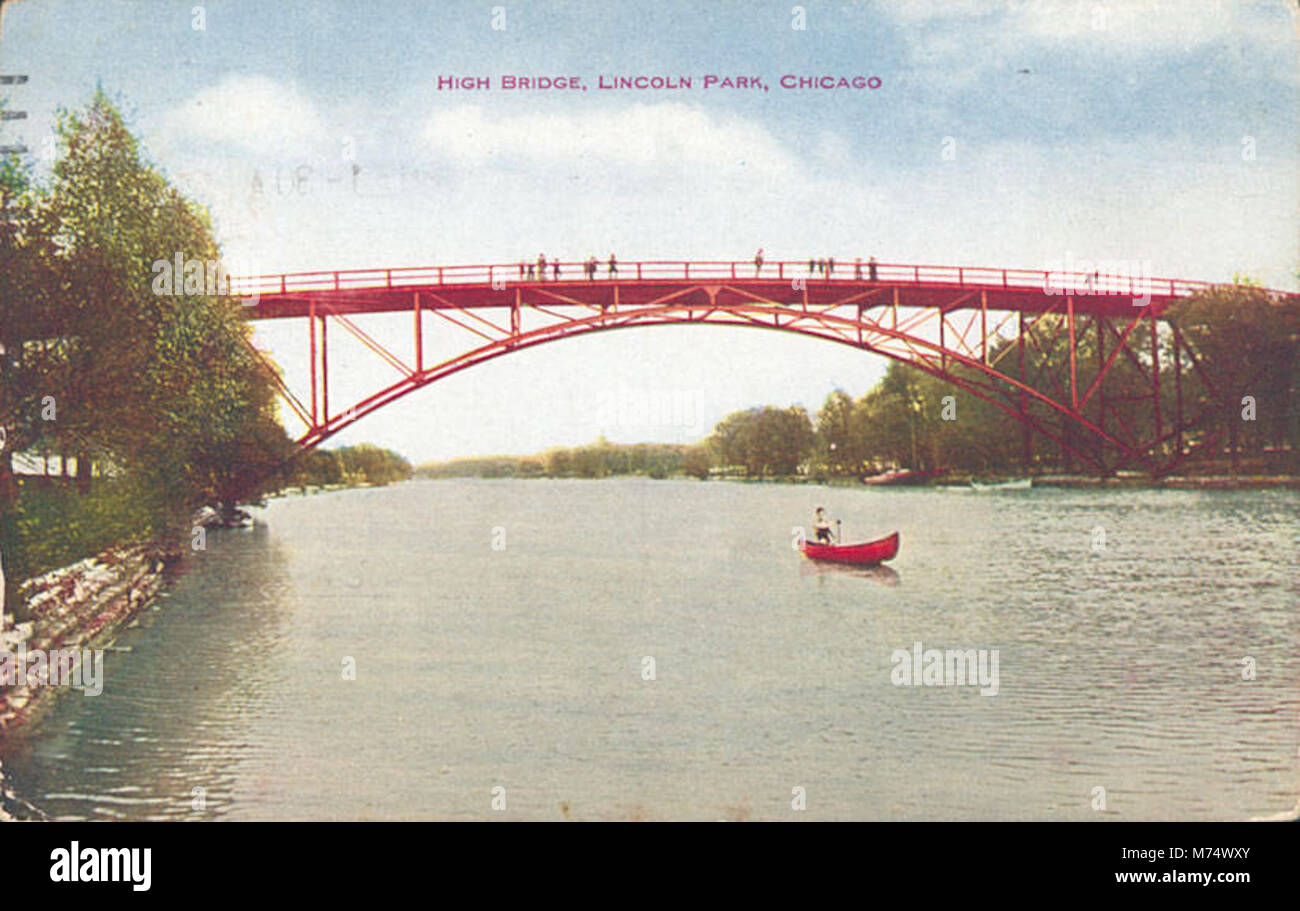 High Bridge in Lincoln Park, Chicago, is featured in this photograph ...
