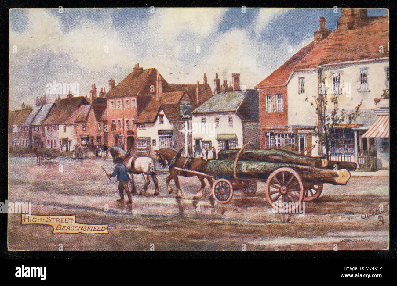 A black and white image of High Street in Beaconsfield, capturing the ...