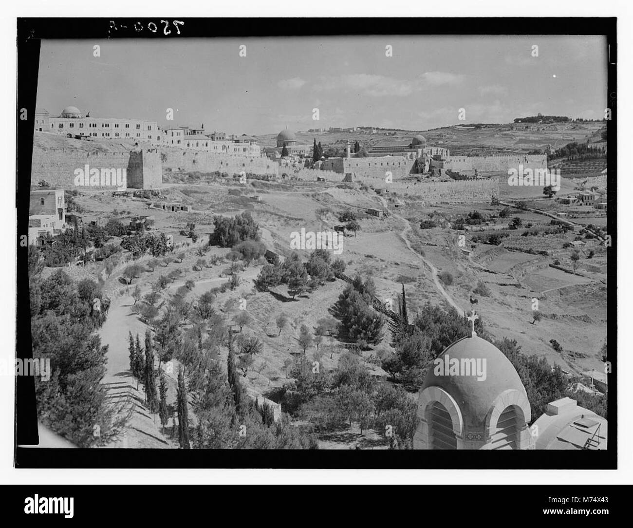 A photograph of the Hill of Ophel in Jerusalem, capturing the ...