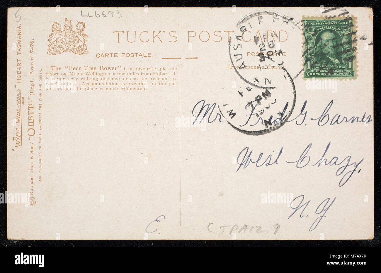 The Fairy Bower in Hobart, Tasmania, known for its picturesque scenery ...