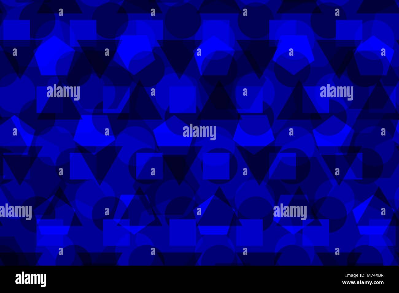 Geometric abstract pattern - blue, Polygons background Stock Vector ...