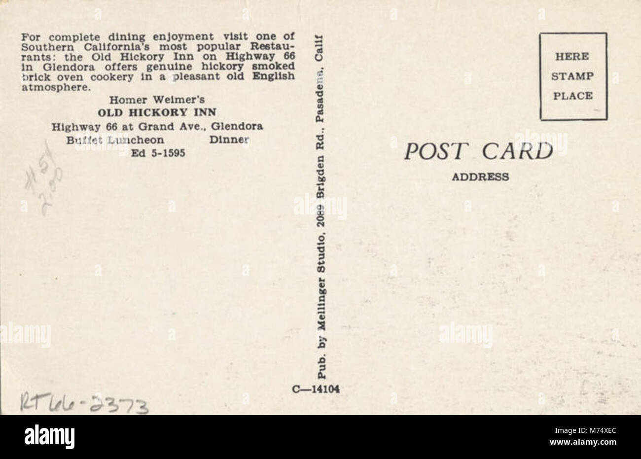 This image shows Homer Weimer’s Old Hickory Inn, a notable ...