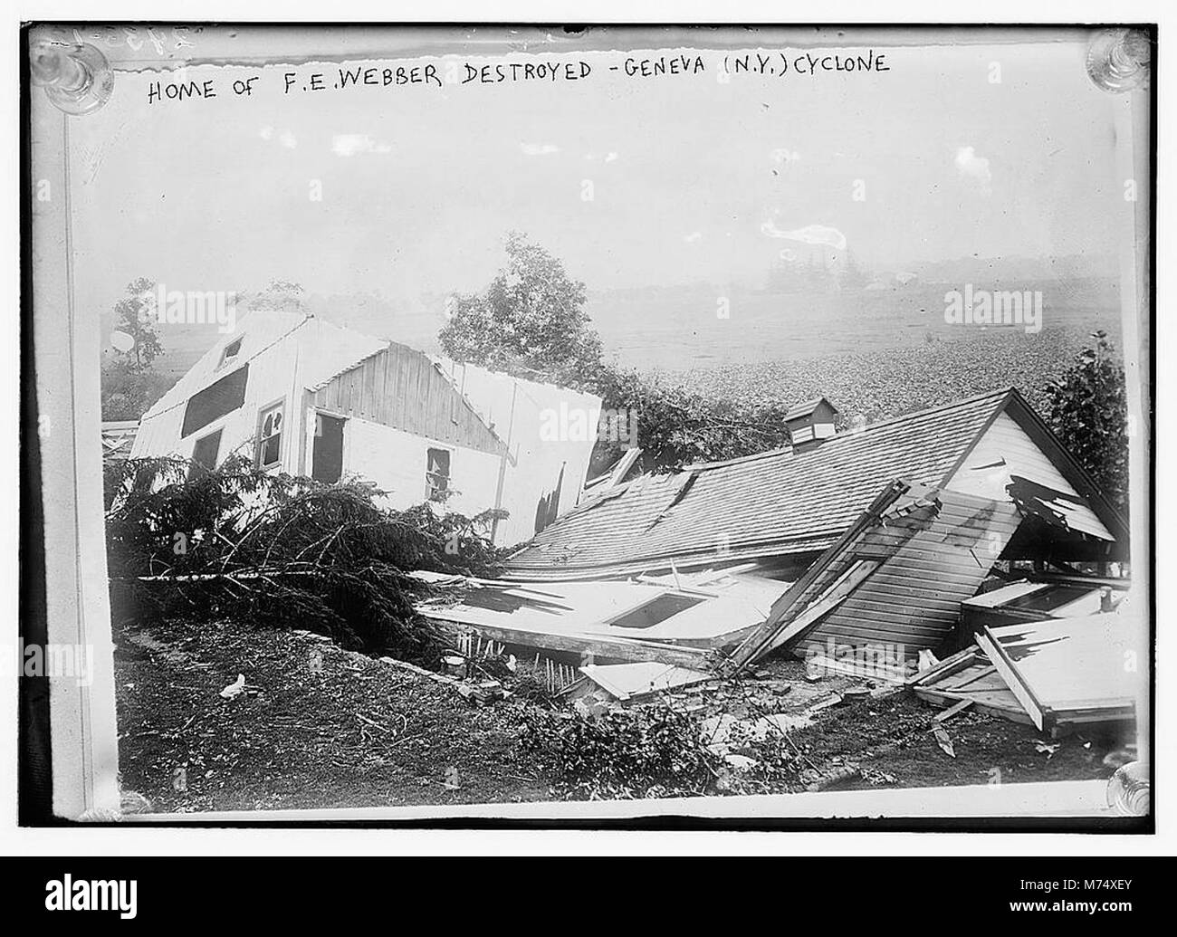The home of F.E. Webber in Geneva, New York, was destroyed by a cyclone ...