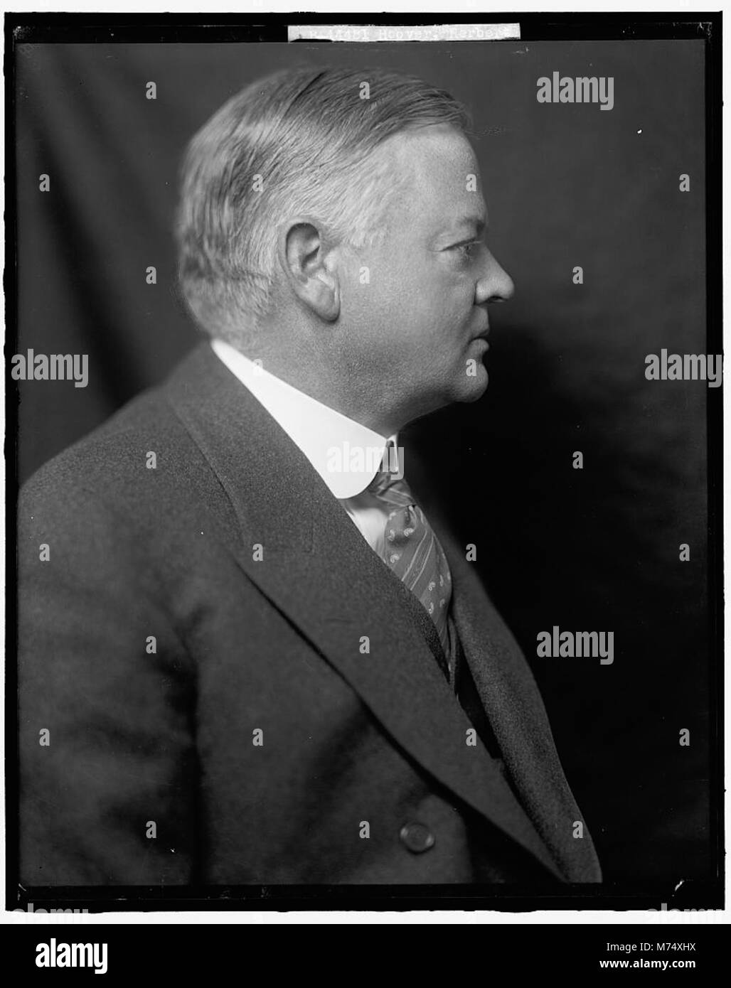 A portrait of Herbert C. Hoover, documenting his role as the 31st ...