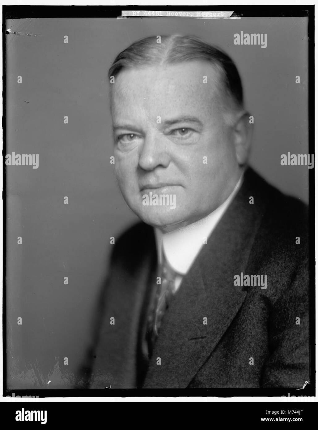 A formal portrait of Herbert C. Hoover, the 31st President of the ...